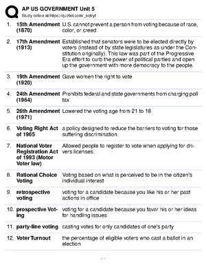 AP Gov Unit 6 - Class notes on Unit 6 - Unit 6: Public Opinion ...