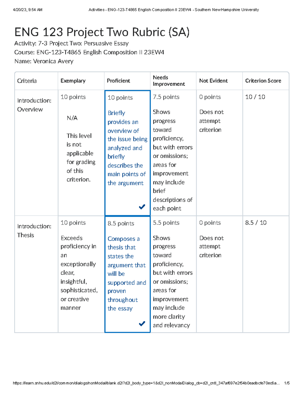 Activities - ENG-123-T4865 English Composition II 23EW4 - ENG 123 ...