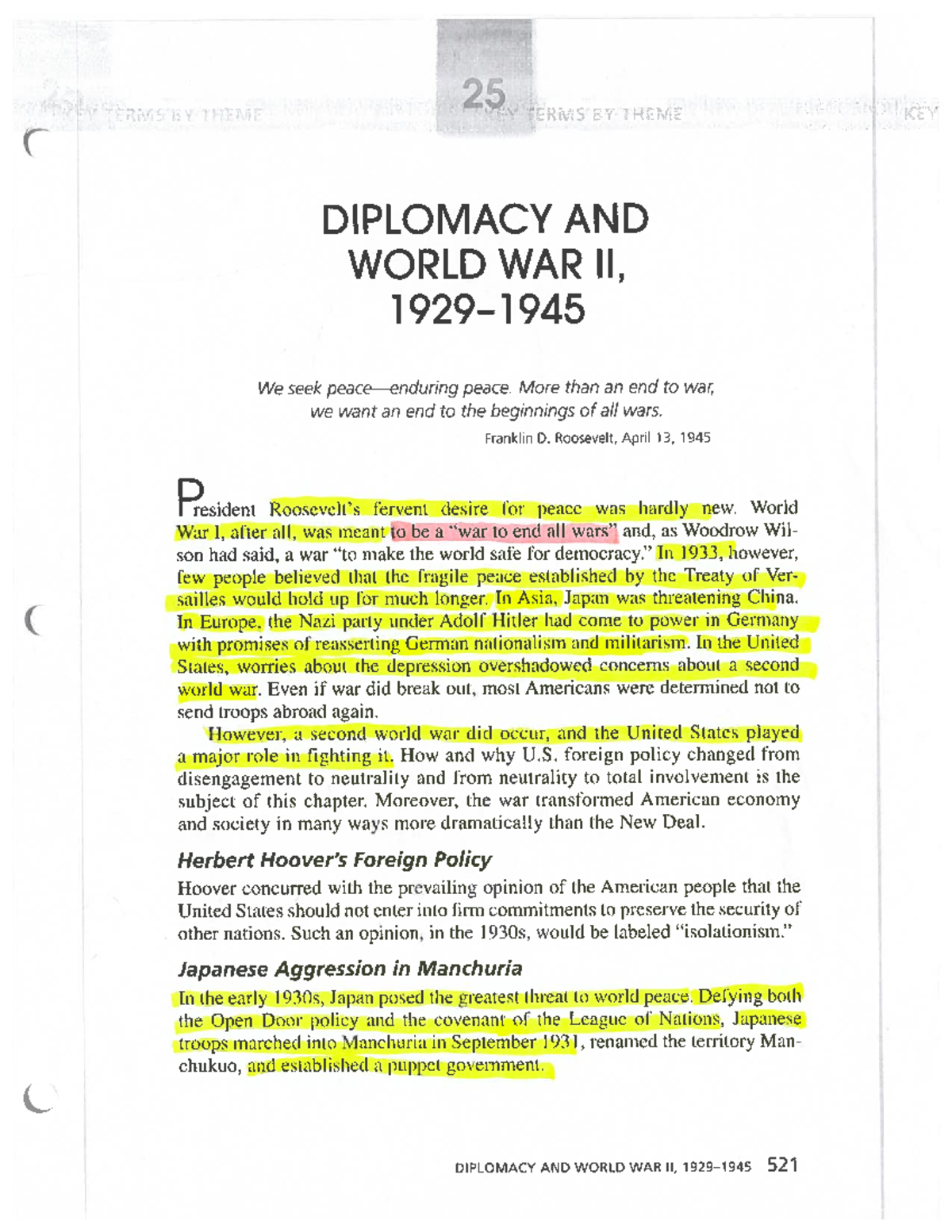 Williams Malik - WWII Notes - 25 r ERiViS EY I HEN!E DIPLOMACY AND ...