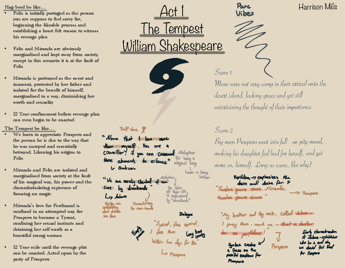 Act 1 Analysis of The Tempest by William Shakespeare - Act 1 The ...