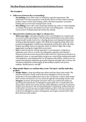 Emsc notes weeks 6-12 - WEE K 6 Lecture 1: Key Characteristics of the ...