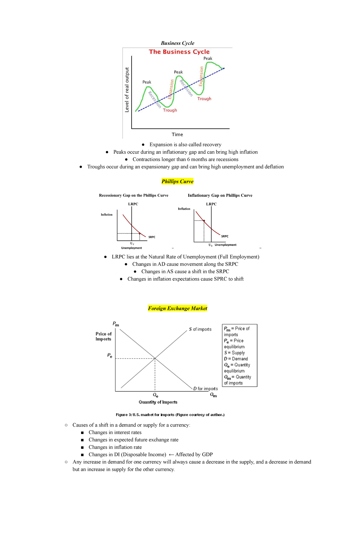 Macroecon CRAM Study - Business Cycle Expansion is also called recovery ...