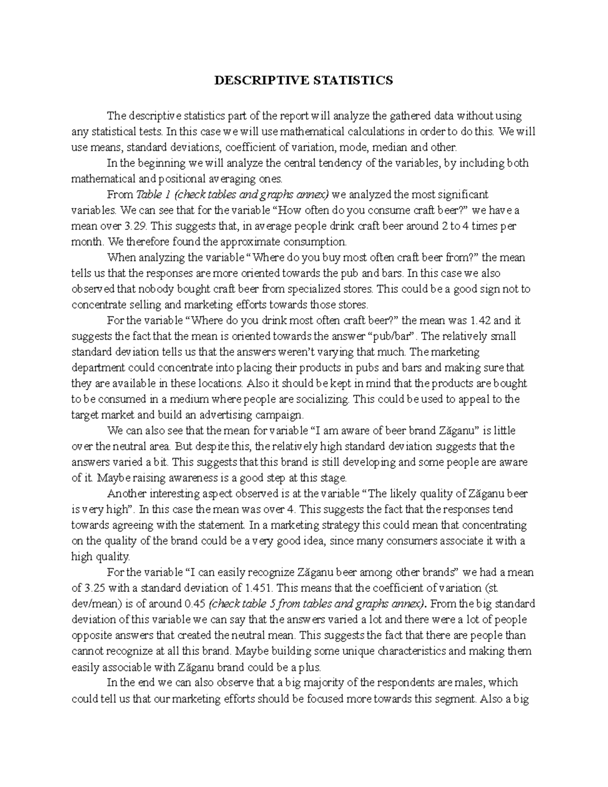 Descriptive- Stat istics-chi - DESCRIPTIVE STATISTICS The descriptive ...