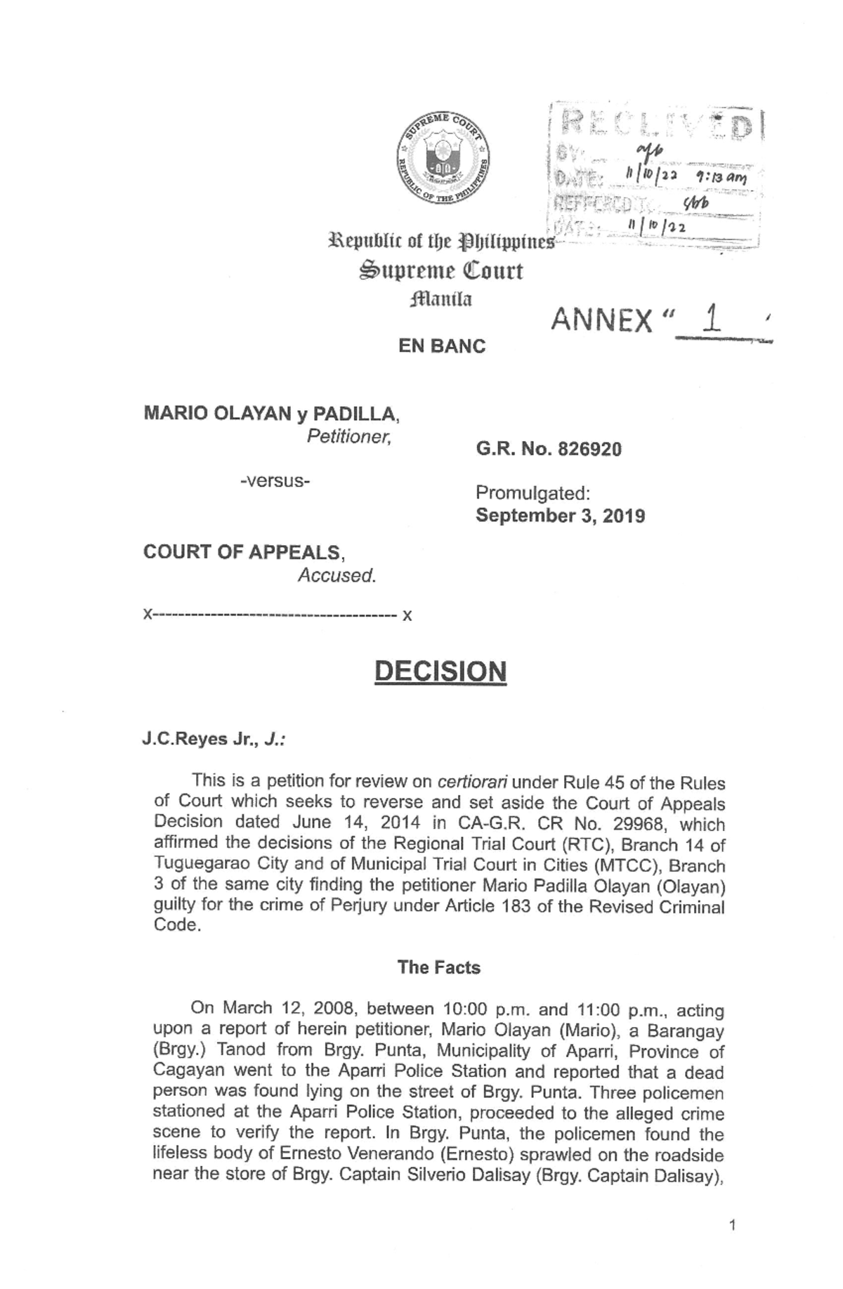 2019 0903 SC En Banc Decision - Business Law and Regulations 2 - Studocu