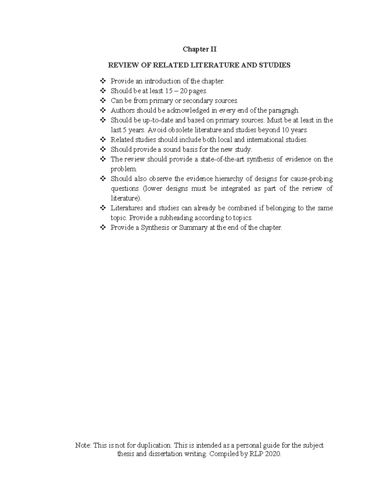 Guide to Making Chapter 2 - Note: This is not for duplication. This is ...