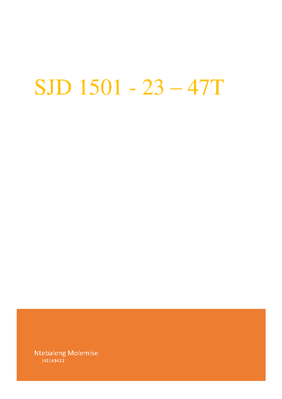 SJD 1501 23 S1 47T Portfolio PDF - SJD 1501 - 23 – 47T Ntebaleng ...