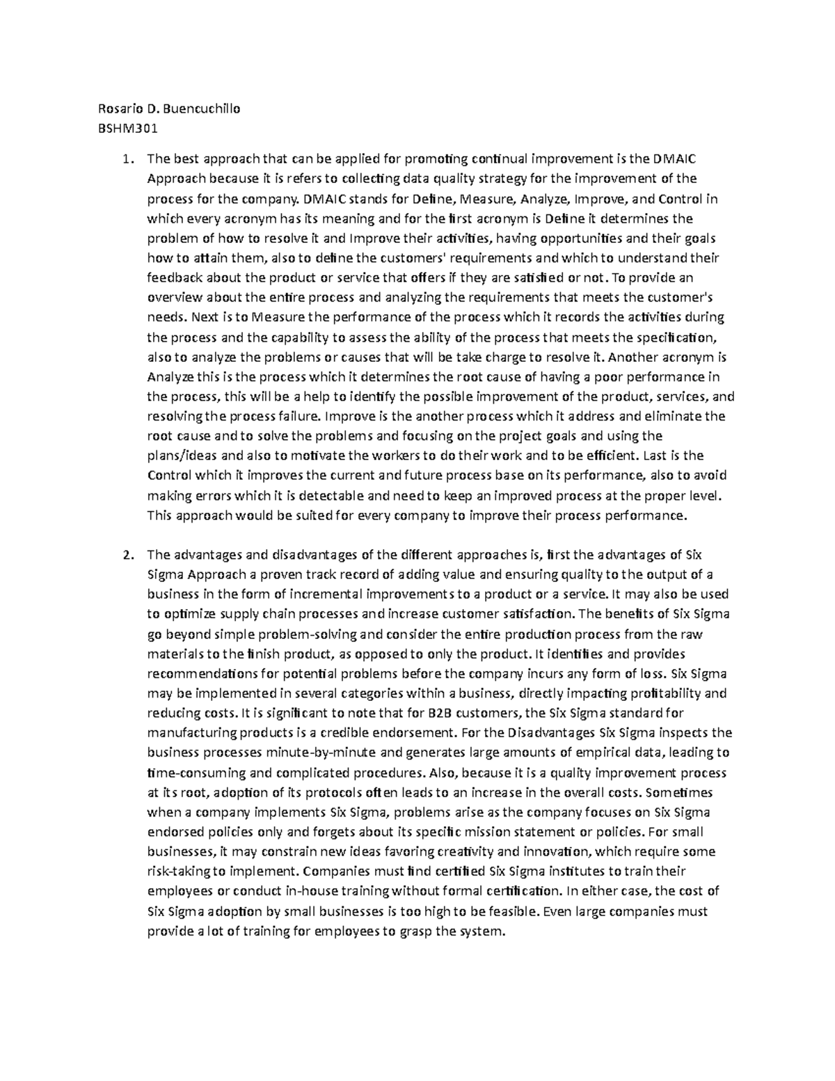 09 Activity 2 Buencuchillo - Rosario D. Buencuchillo BSHM The best ...