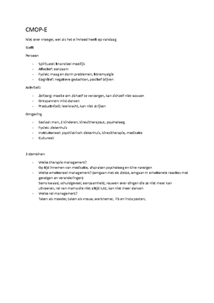 HCO 1 ethiek - HCO 1: ethiek leerpad C- ergotherapie in de ...