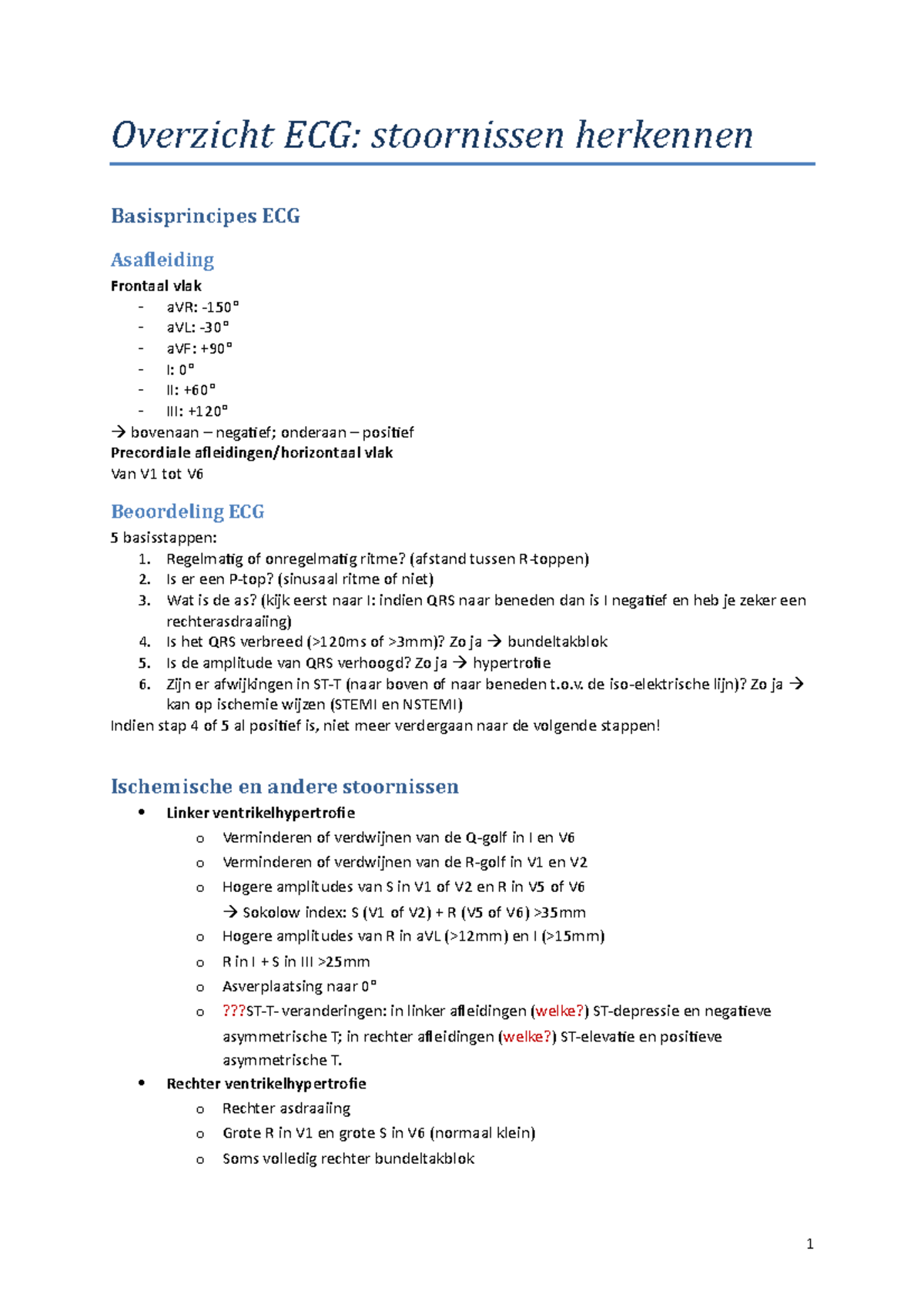 Overzicht ECG - Regelmatig of onregelmatig ritme? (afstand tussen 2. Is ...