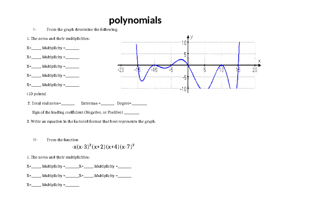 Zeros-polynomial - polynomials end behavior - polynomials I- From the ...