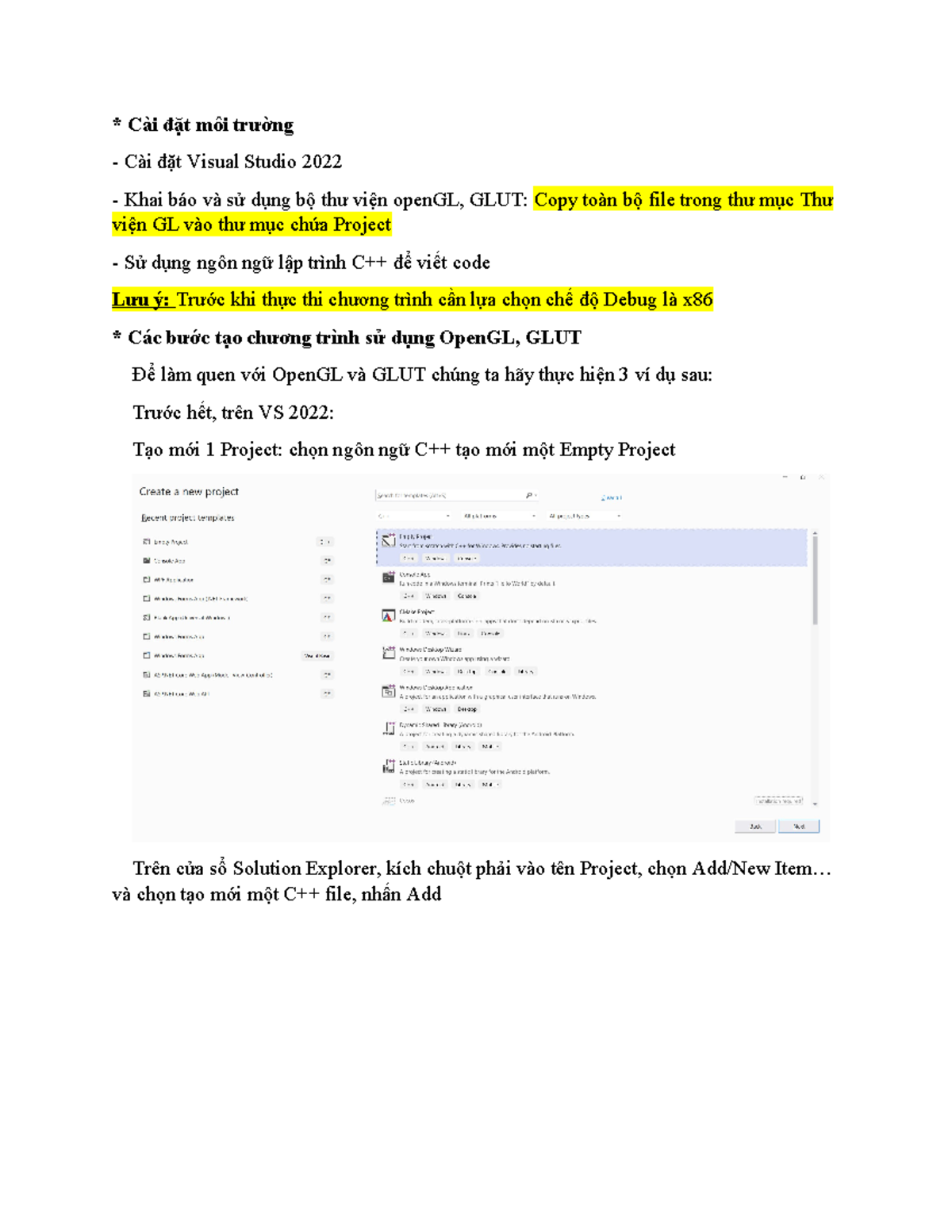 Hướng dẫn tạo chương trình đơn giản - Cài đặt môi trường Cài đặt Visual ...