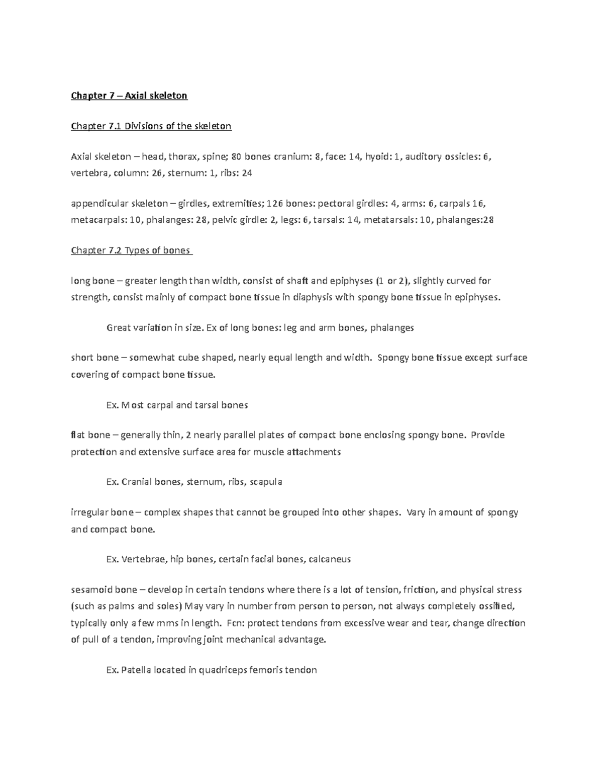 Chapter 7 Axial Skeleton Chapter 7 Axial Skeleton Chapter 7