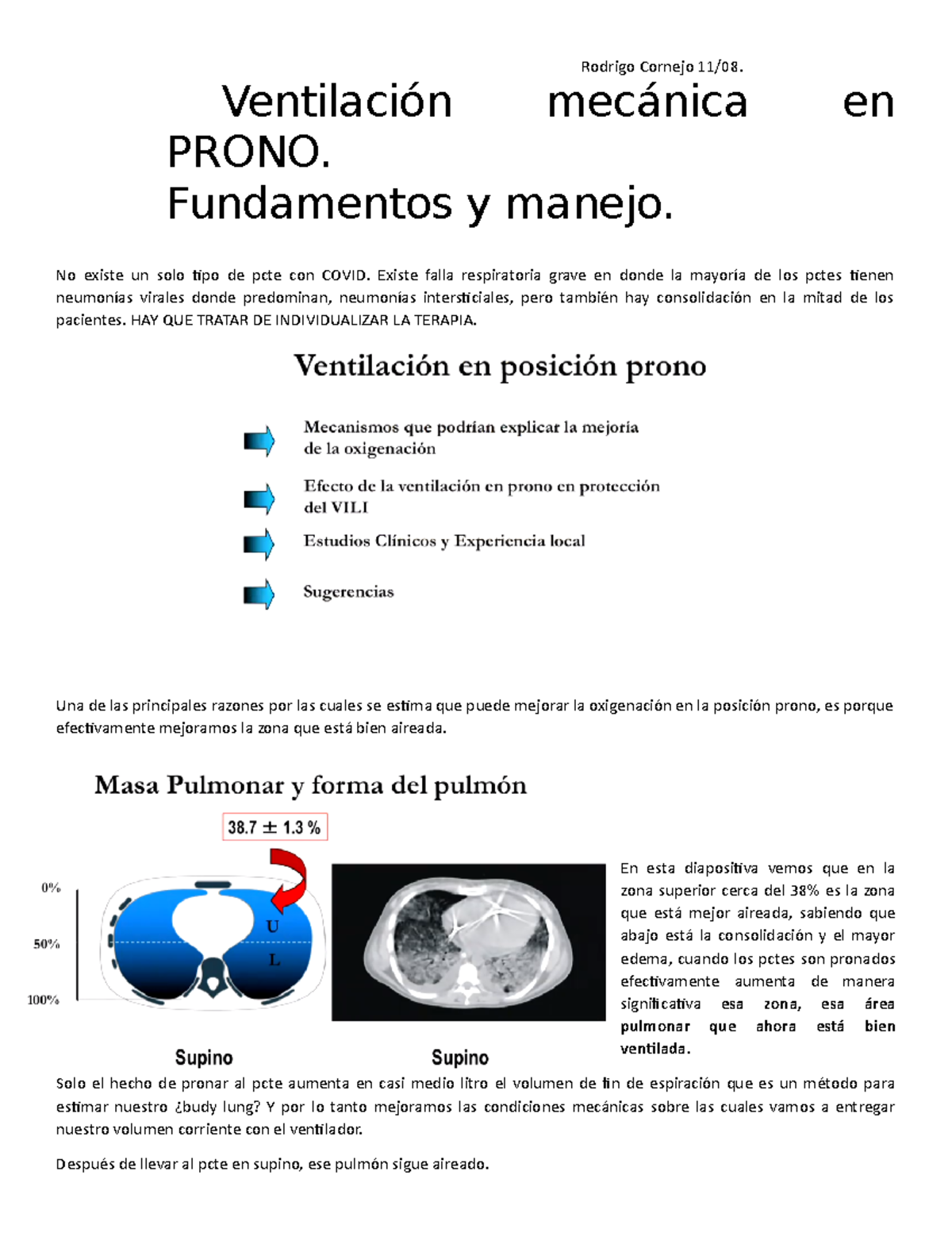 8.- Prono vigil en VM - Ventilación mecánica en PRONO. Fundamentos y ...