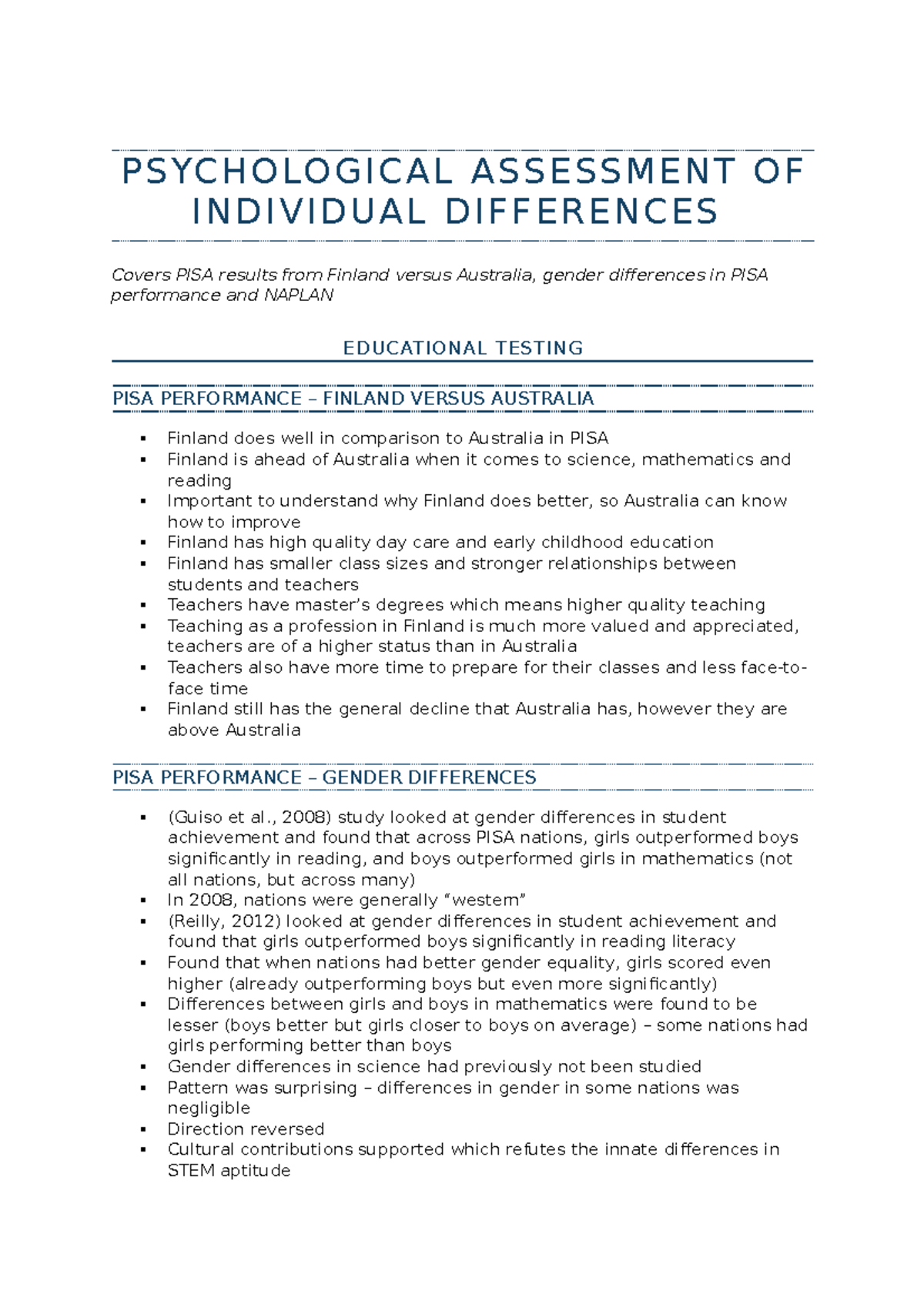 Psychological Assessment of Individual Differences 4 - P S YC H O LO G ...