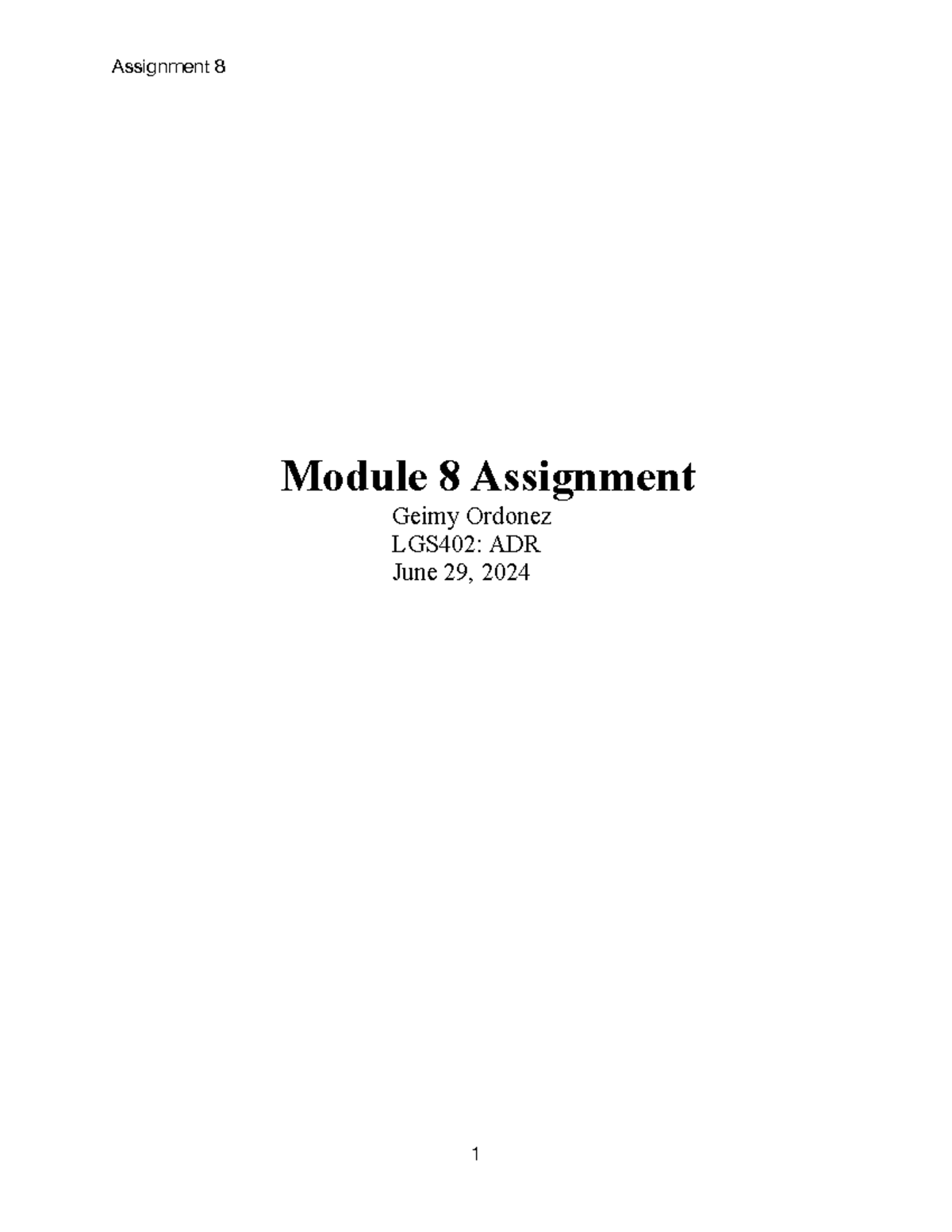 Module 8 Assignment Geimy Ordonez - Module 8 Assignment Geimy Ordonez ...