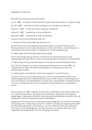 Life and Works of Rizal. Module 3. 1 - IX. I. UNIT TITLE/CHAPTER TITLE RIZAL’S LIFE: FAMILY ...