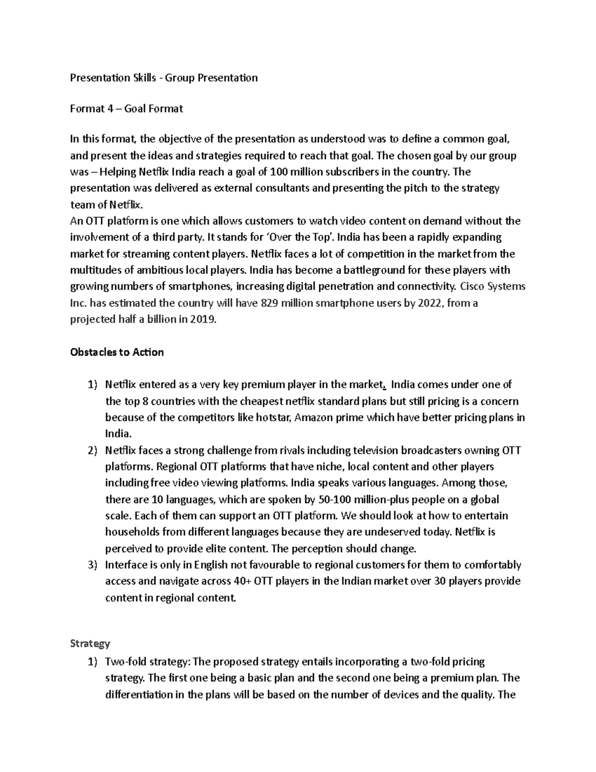 Presentation Skills - Group Presentation-2 - Presentation Skills ...