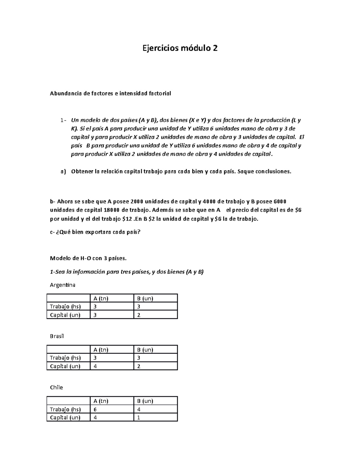 Ejercicios modulo 2-1- Para Resolver - Ejercicios módulo 2 Abundancia de factores e intensidad ...