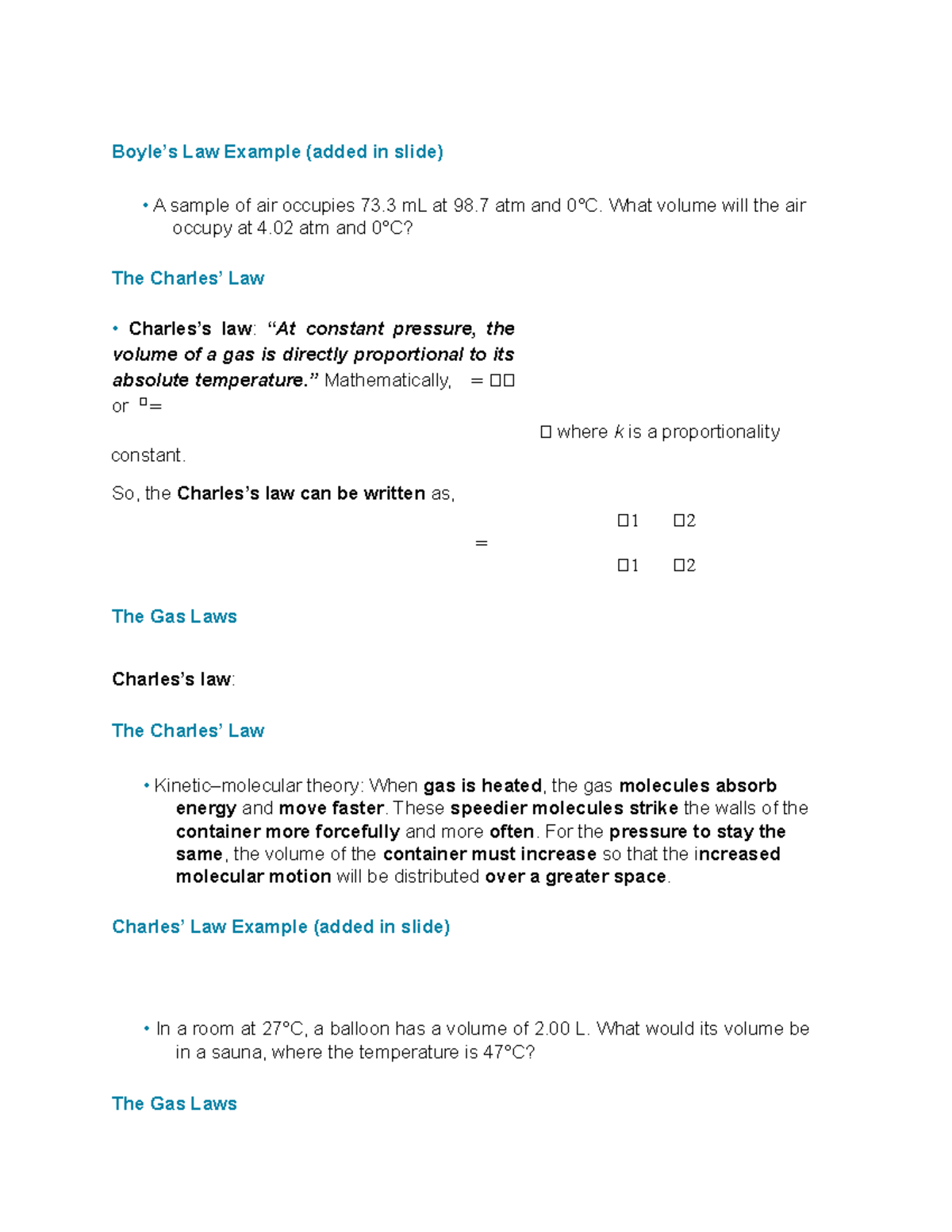 Chem chap 6-7 - Fall 2022 Dr. Gasery Chemistry document requirements ...