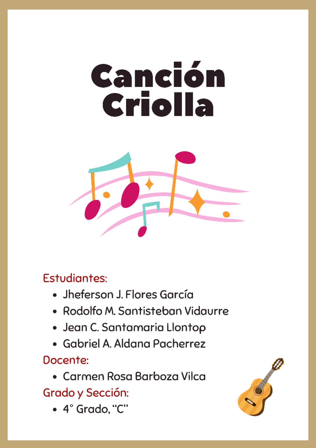 Canción Criolla Perú - 27 de Diciembre - Cancion Criolla Estudiantes ...
