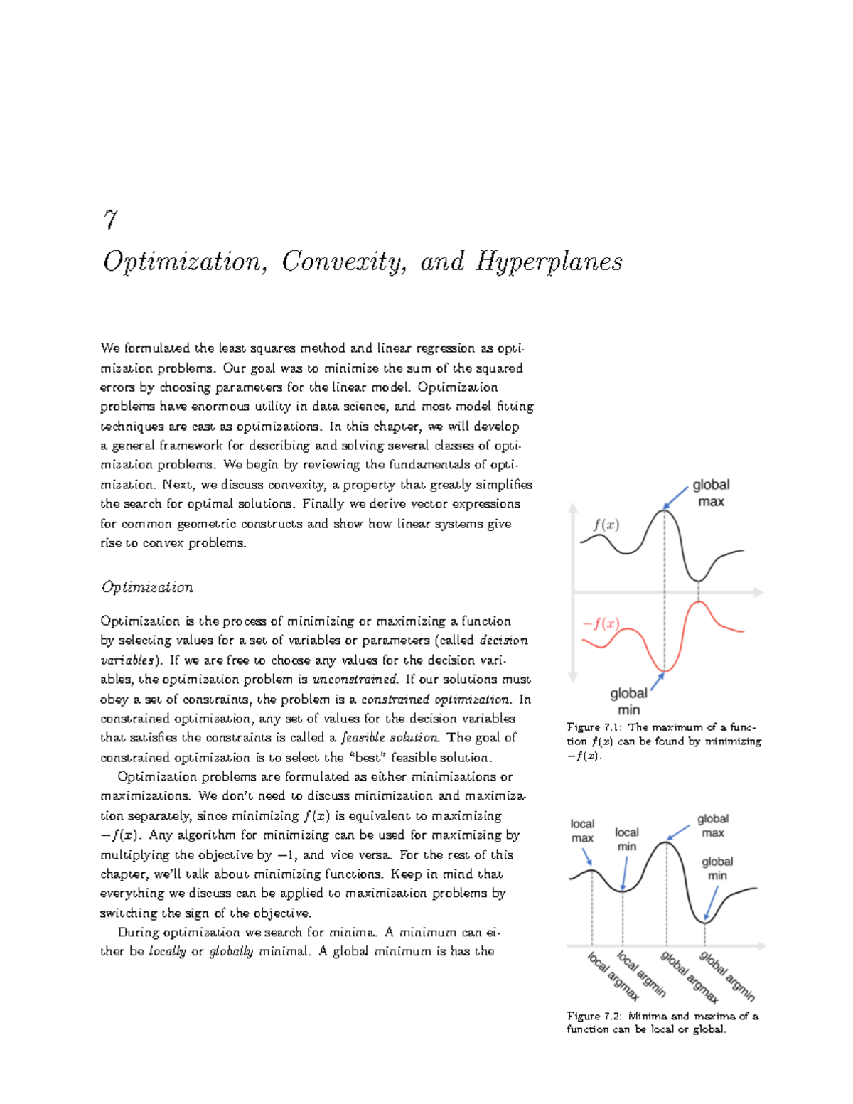 Chapter 07 - Optimization note - 7 Optimization, Convexity, and ...