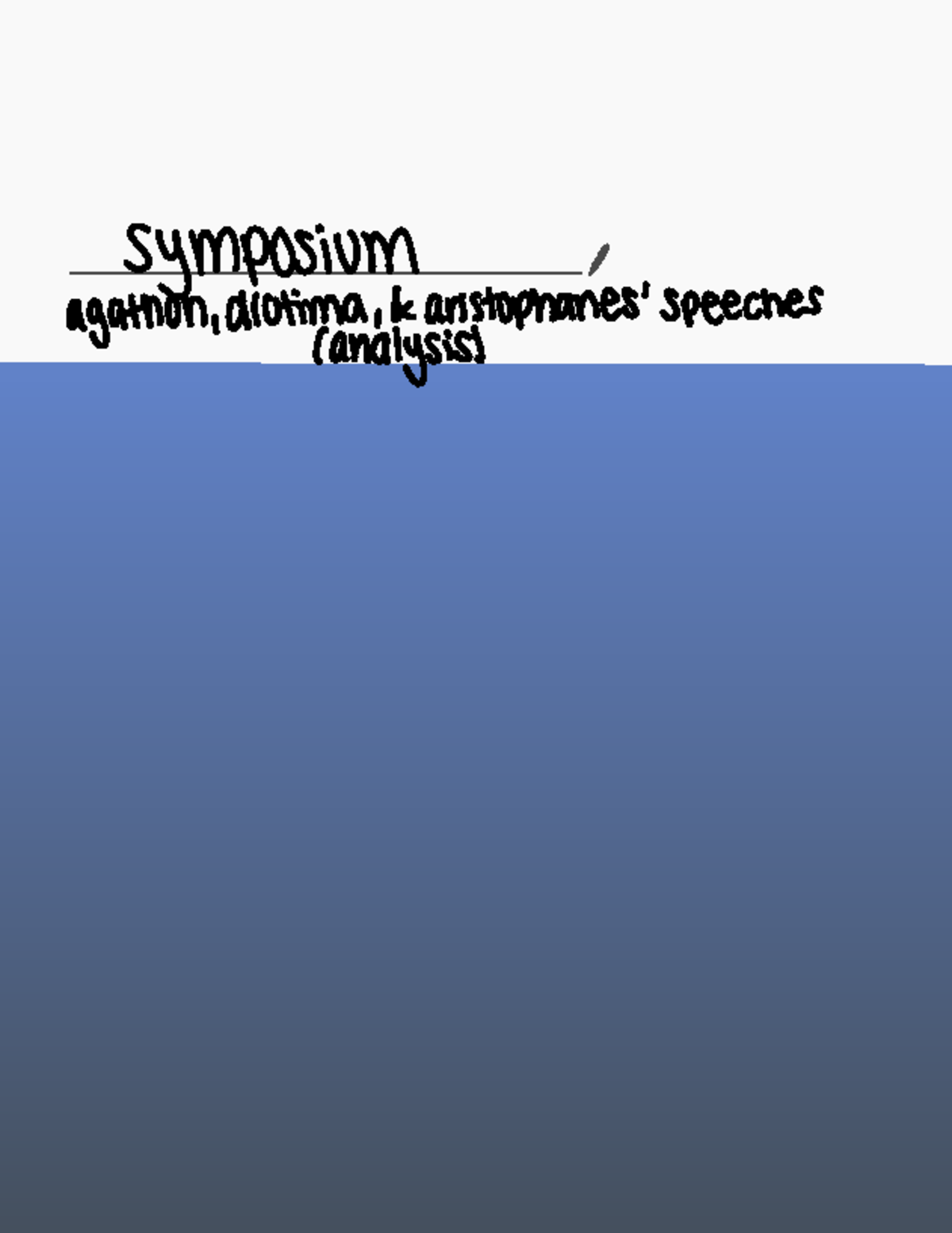 Symposium: Agathon, Diotima, and Aristophanes' Speeches - symposium ...