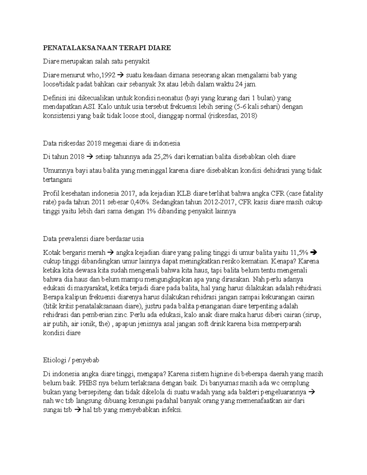 Farter 1 diare - PENATALAKSANAAN TERAPI DIARE Diare merupakan salah ...