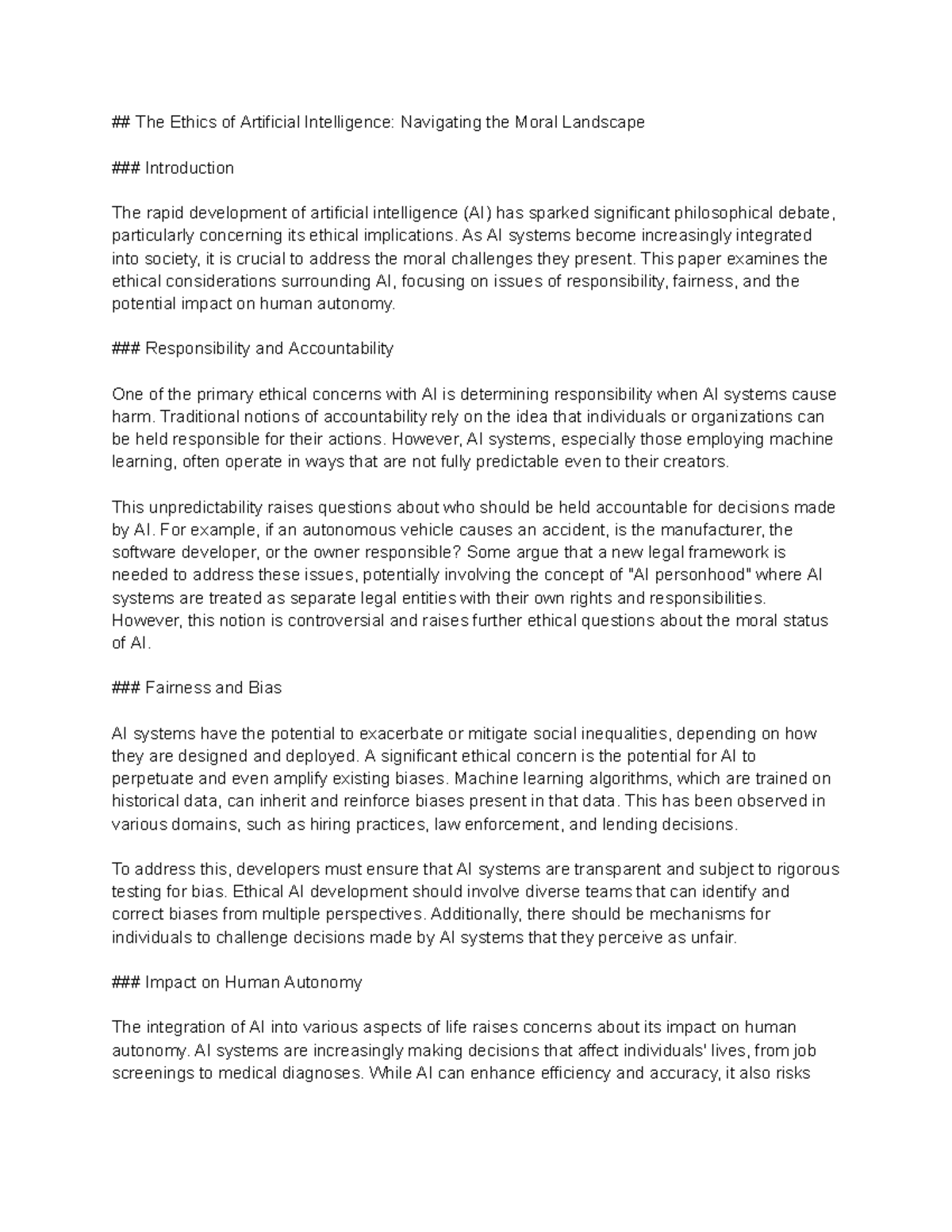 Phil Paper - The Ethics of Artificial Intelligence: Navigating the ...