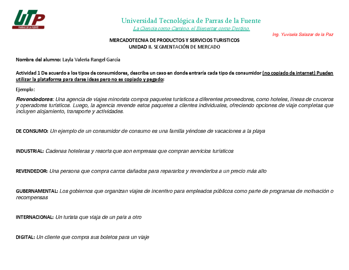 Tipos DE Consumidores Actividad - La Ciencia como Camino, el Bienestar ...