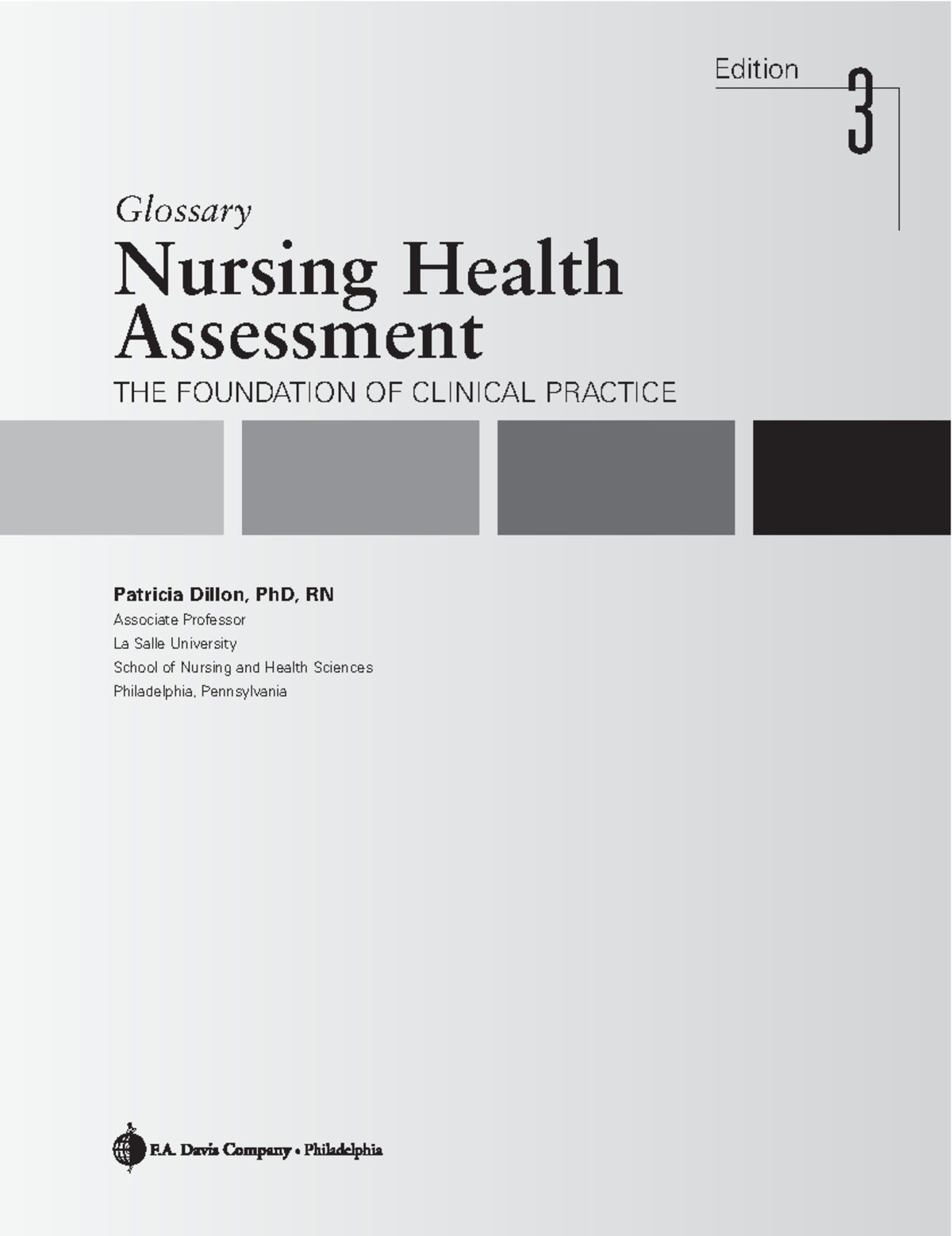 Glossary - INFORMATION TO ASSIST YOU IN HEALTH ASSESSMENT NURSING GUIDE ...