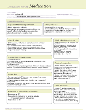 ATI Med Template (Acetaminophen) - ACTIVE LEARNING TEMPLATES Medication ...