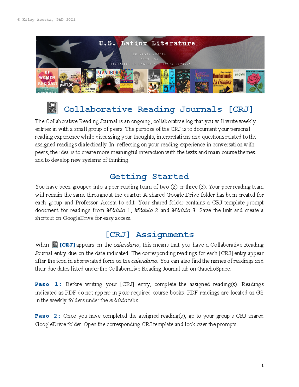 Copy of Guidelines Collaborative Reading Journals [CRJ] - © Kiley ...