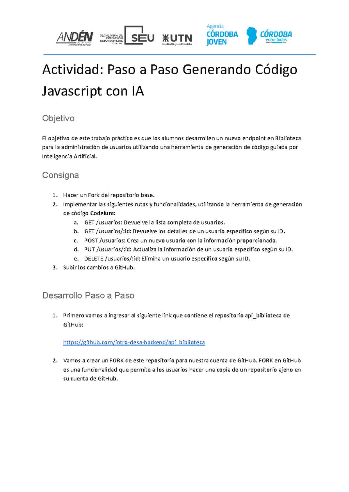 Actividad Paso a Paso Generando Código Javascript con IA - Actividad ...