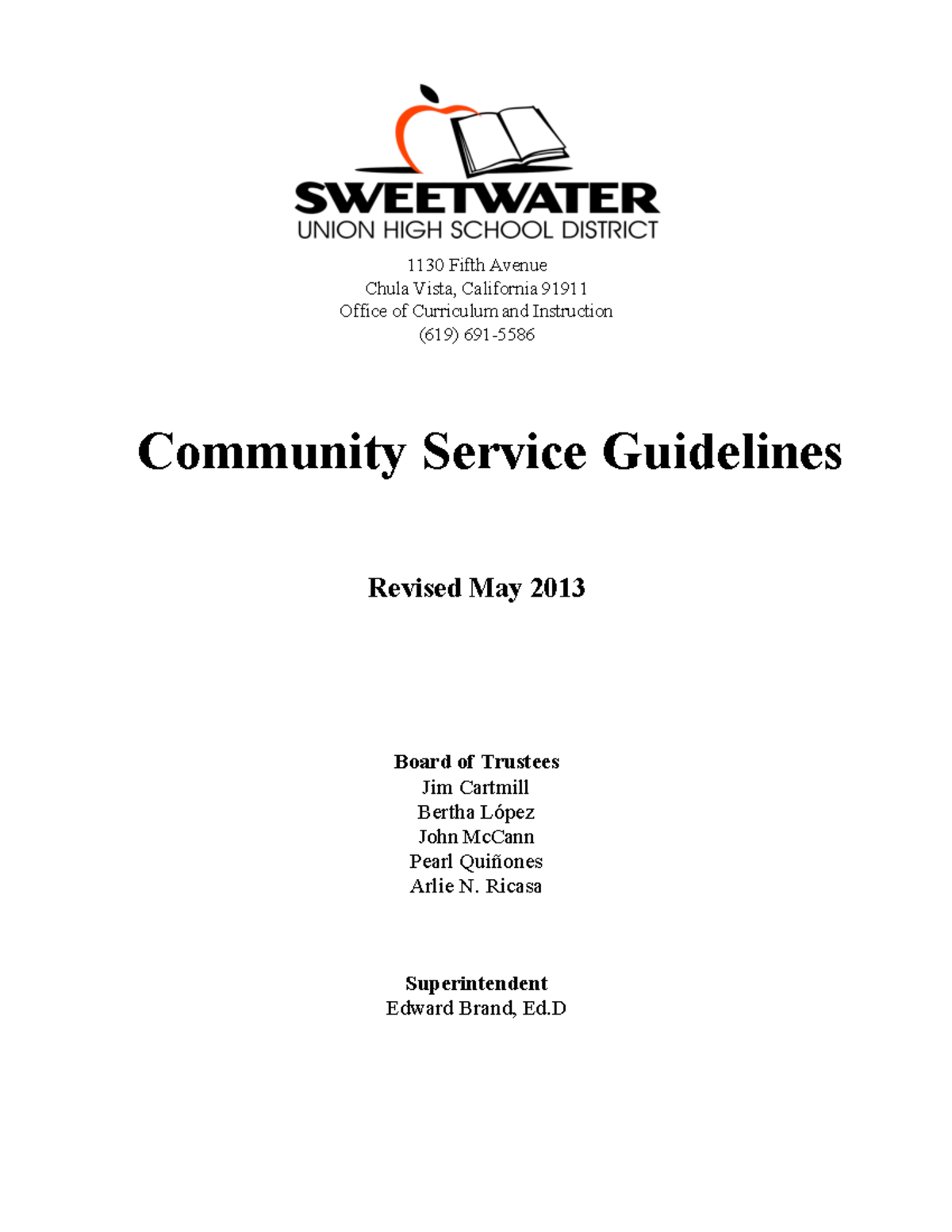 Community Service Guide Bookl Revised May 20 2013 - 1130 Fifth Avenue ...