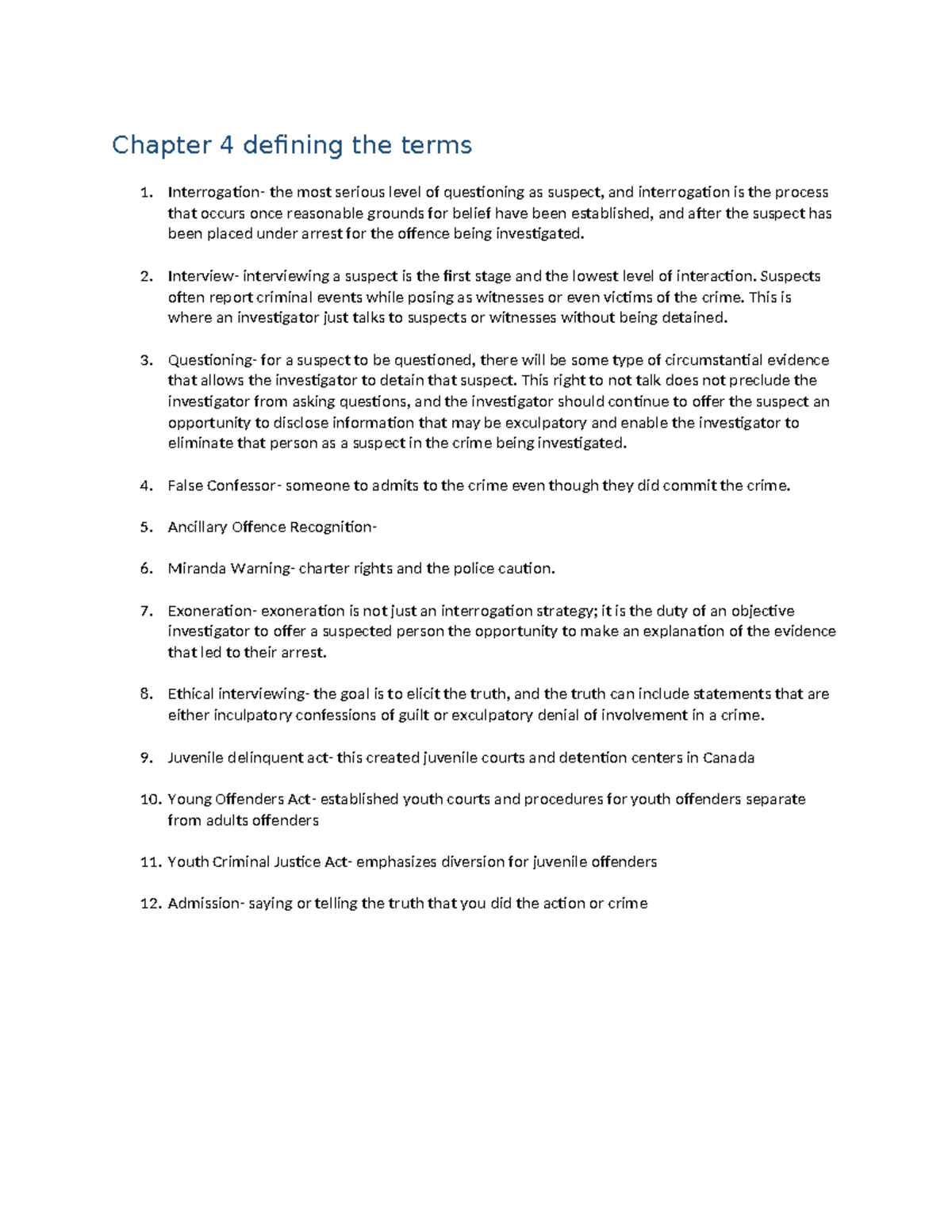 Chapter 4 defining the terms - Chapter 4 defining the terms 1 ...