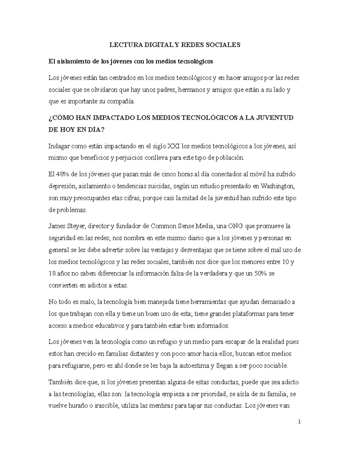 Lectura Digital Y Redes Sociales - LECTURA DIGITAL Y REDES SOCIALES El ...