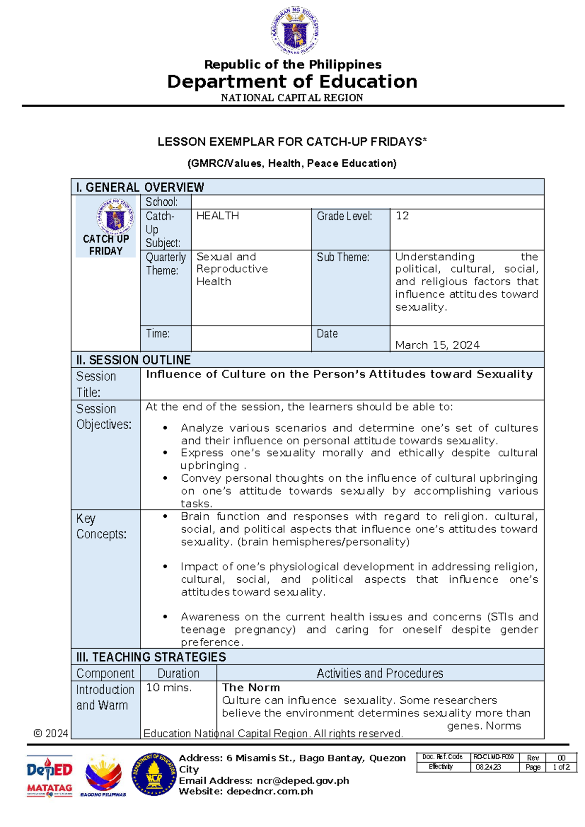 Grade 12- March 15 -CLMD-F069-Lesson-Exemplars-for-Catch-Up-Fridays 1 ...