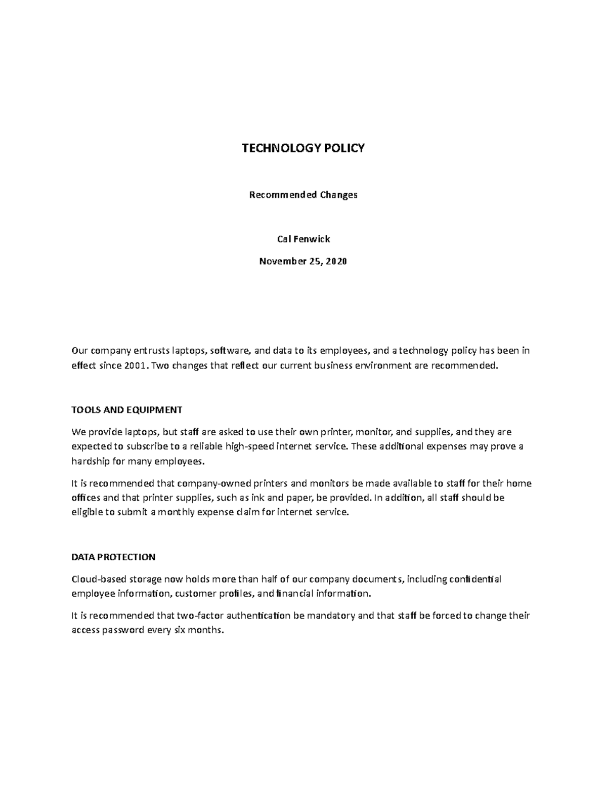 Business Report 1 - Typist Module 6 - COMP 2026 - GC - Studocu