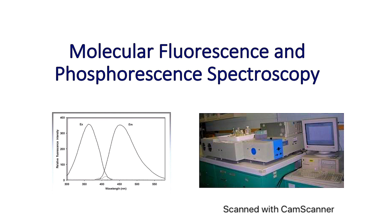 Fluorescence and Phosphorescence power - Instrumental Analysis - Studocu