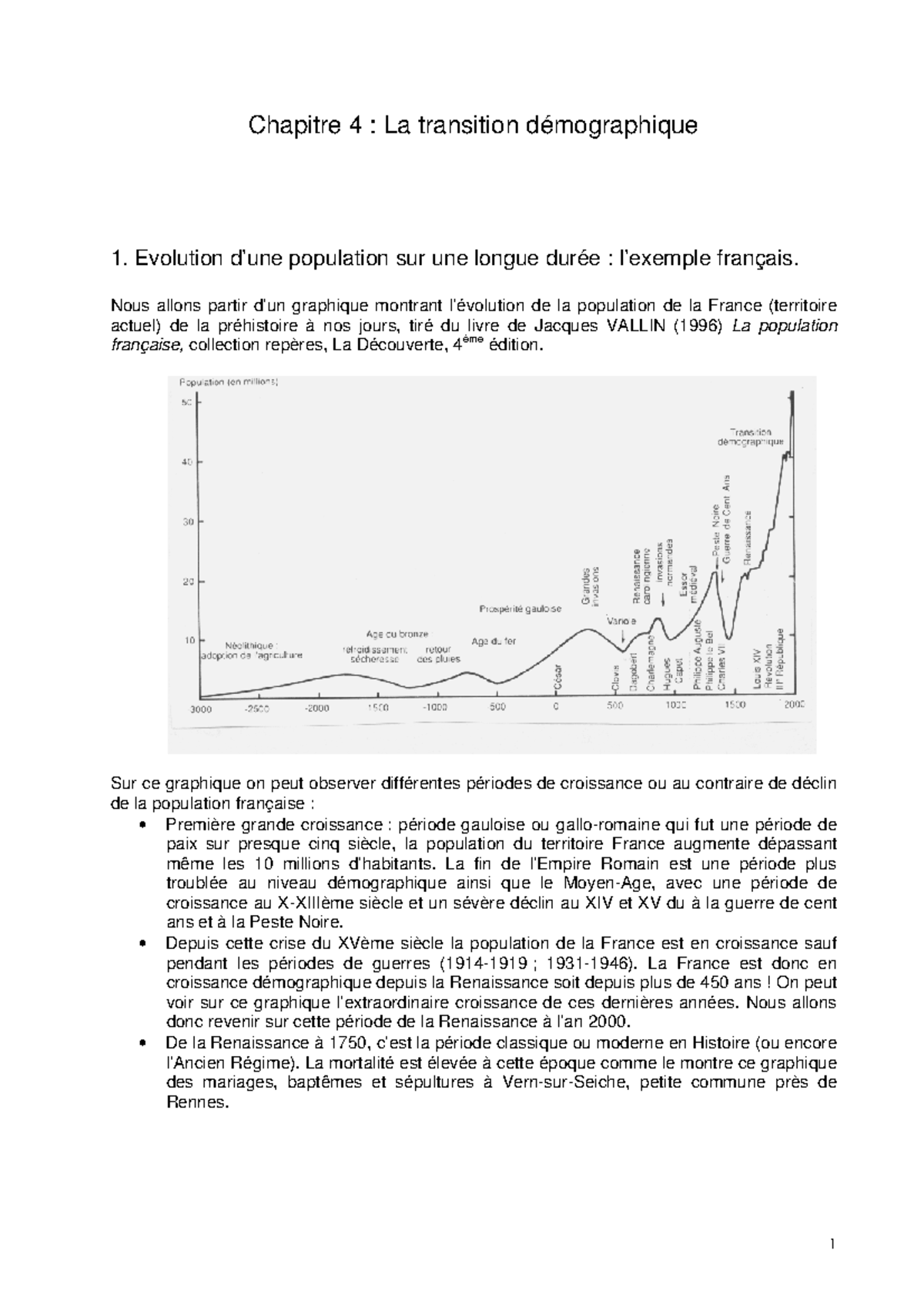 Chapitre 4 transition démographique - Chapitre 4 : La transition ...