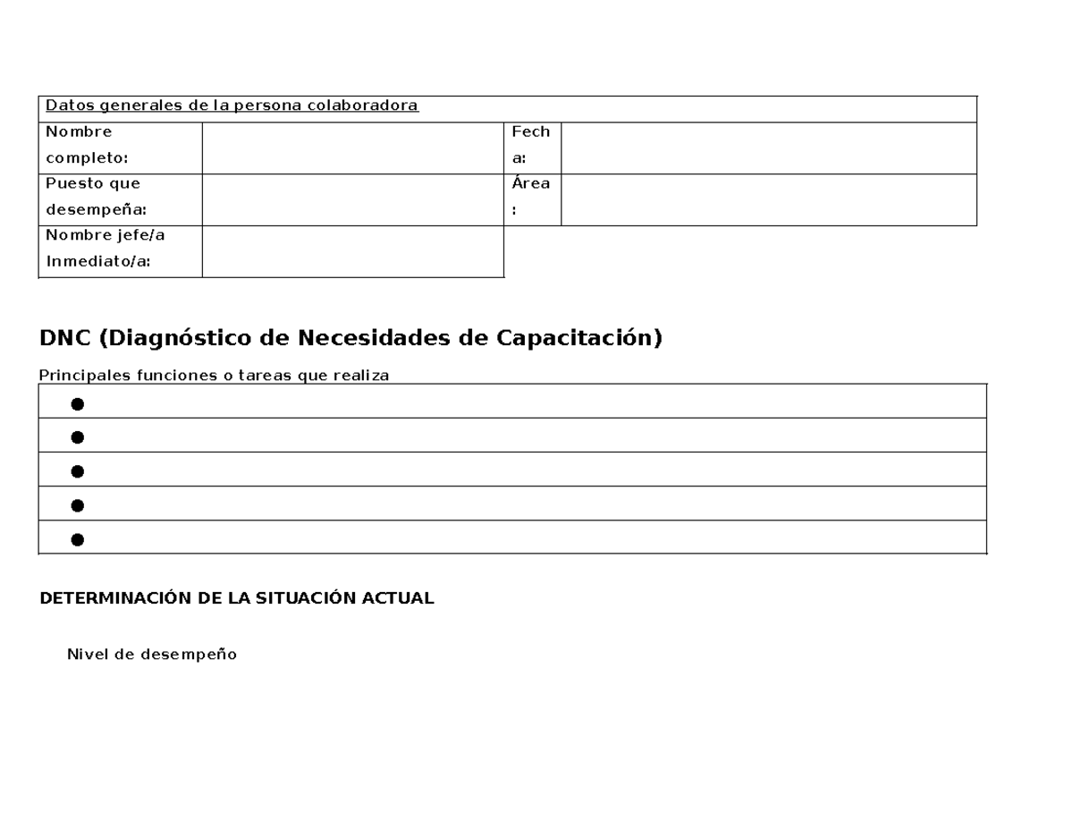 DNC-Formato - DNC - Datos generales de la persona colaboradora Nombre ...