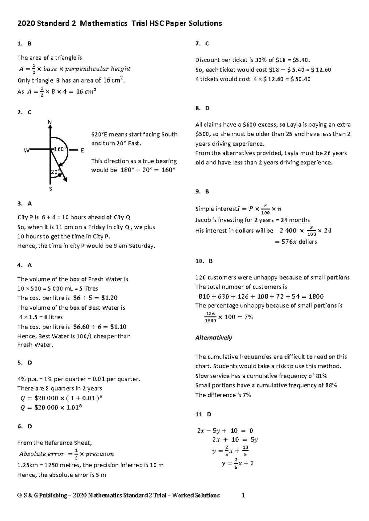 2020 yr 12 Mathematics std 2 Solutions 8-6 - 2020 Standard 2 ...