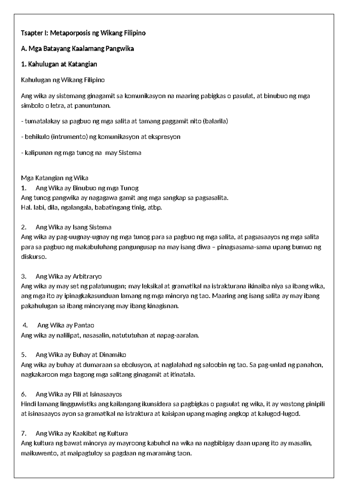 Fil Dis-Final-Requirements - Tsapter I: Metaporposis ng Wikang Filipino ...