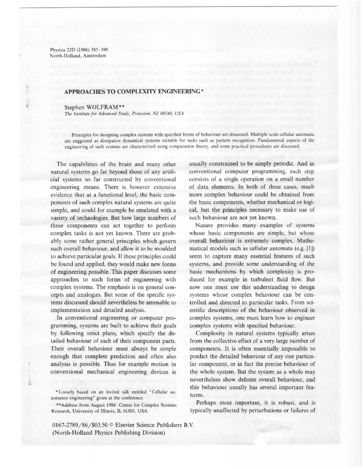 Approaches-complexity-engineering and this is not a real document - ESG ...
