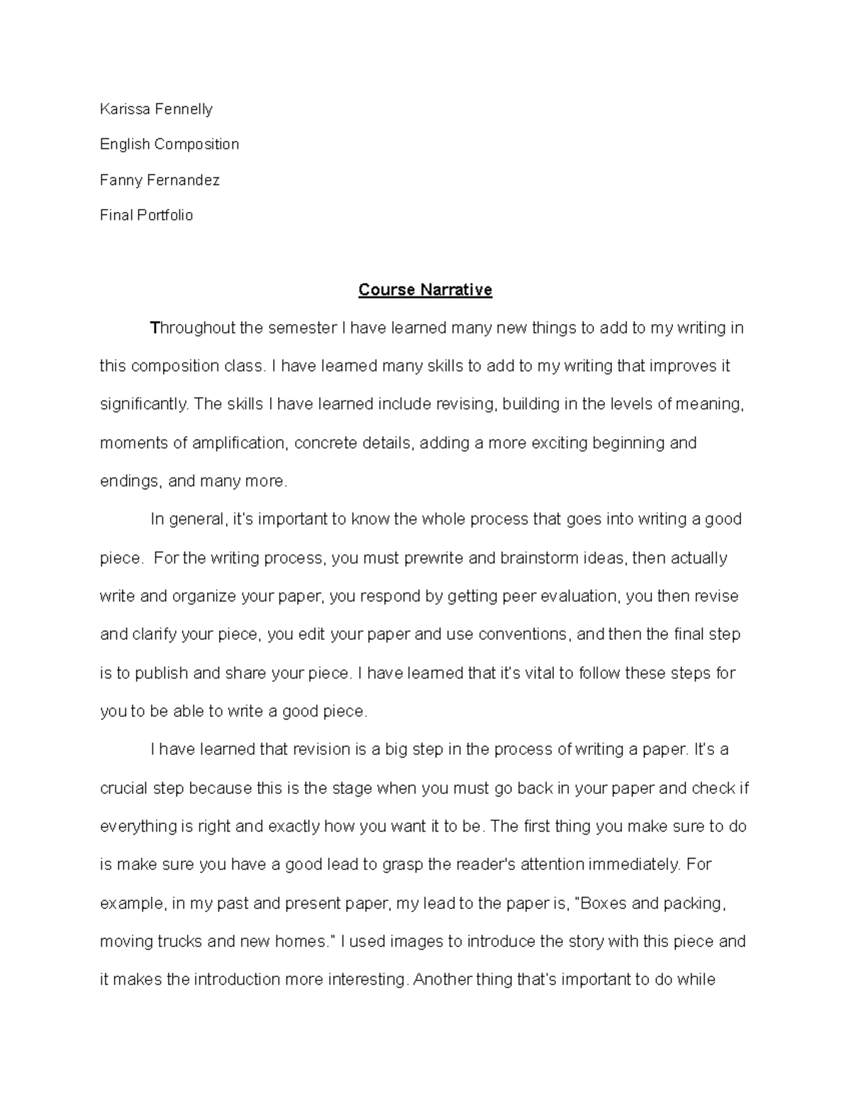 Final Composition Portfolio - Karissa Fennelly - Karissa Fennelly ...