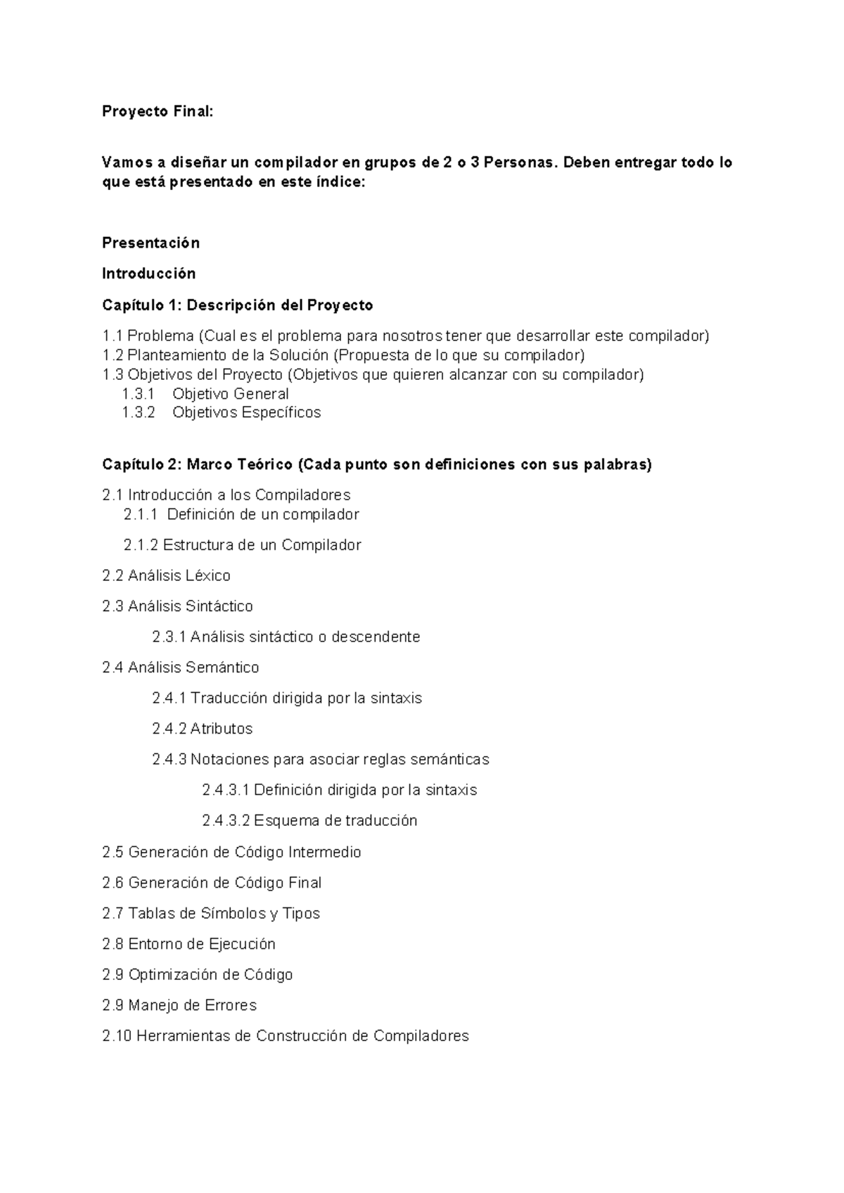 Dise Ã±o e Implementaci Ã³n de un Compilador - Proyecto Final: Vamos a ...