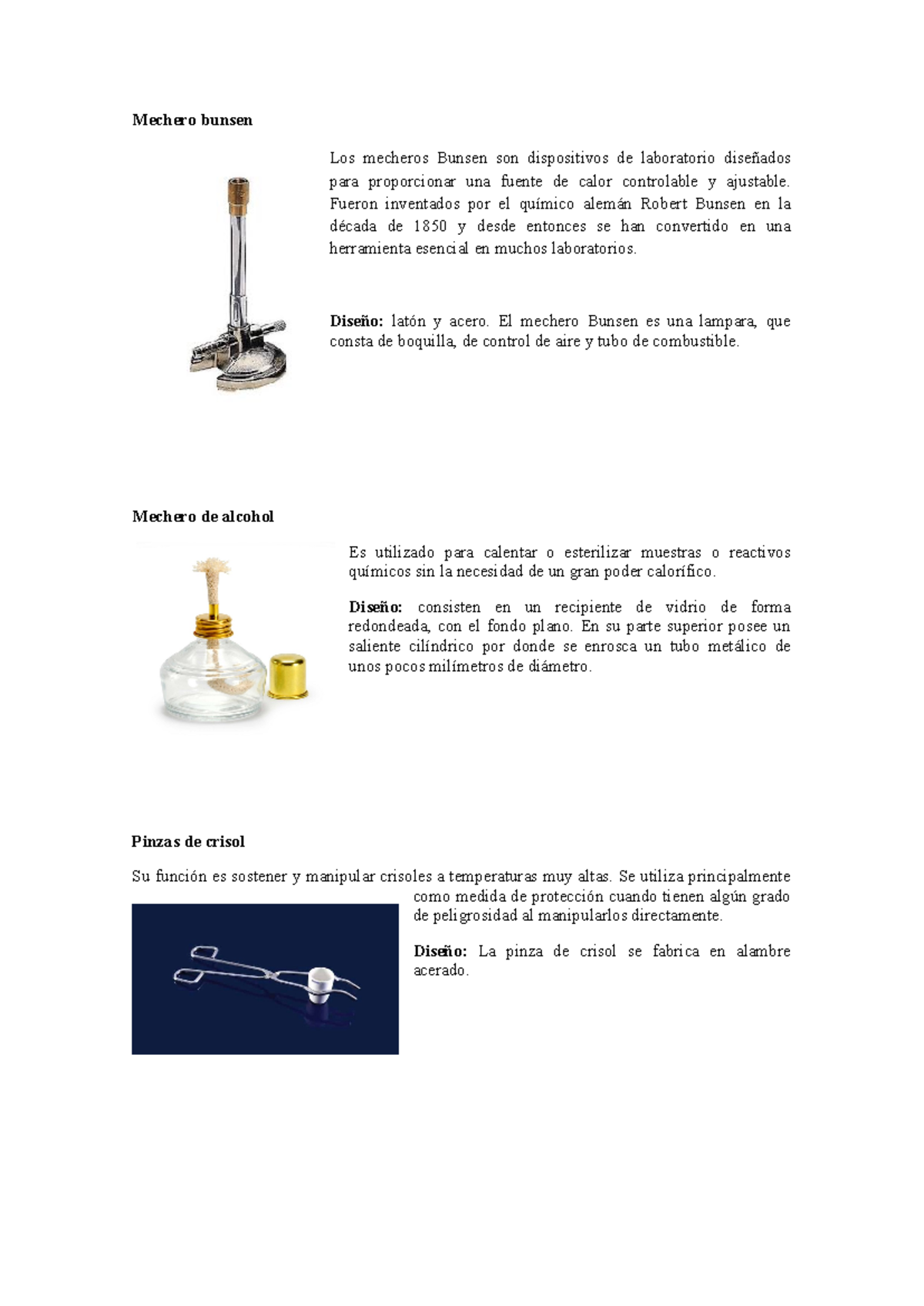 Lab Quimic - Ramón González - Mechero bunsen Los mecheros Bunsen son ...