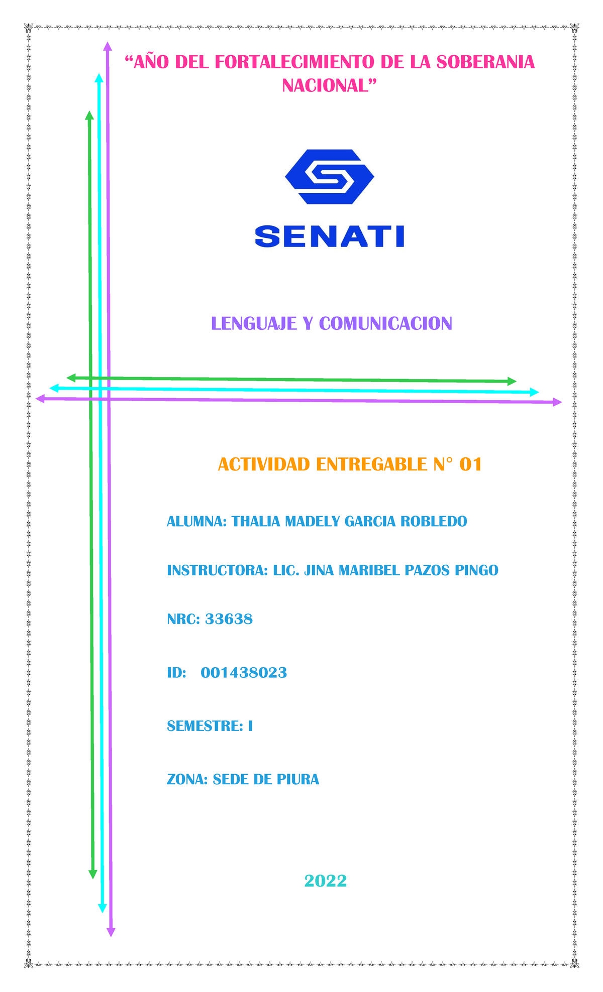 Actividad Entregable N° 01 - Lenguaje Y Comunicacion-convertido - “AÑO DEL FORTALECIMIENTO DE LA ...