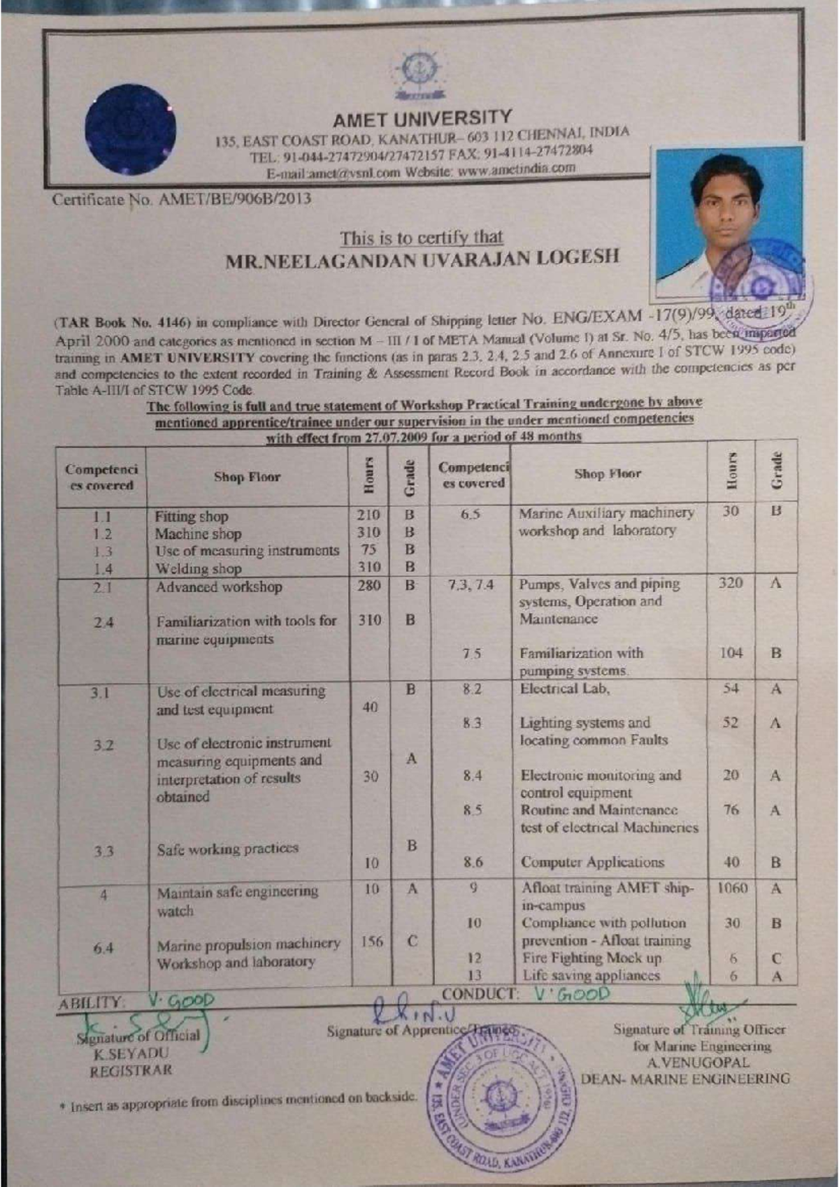 Marksheet - B.e Marine Engineering - Studocu