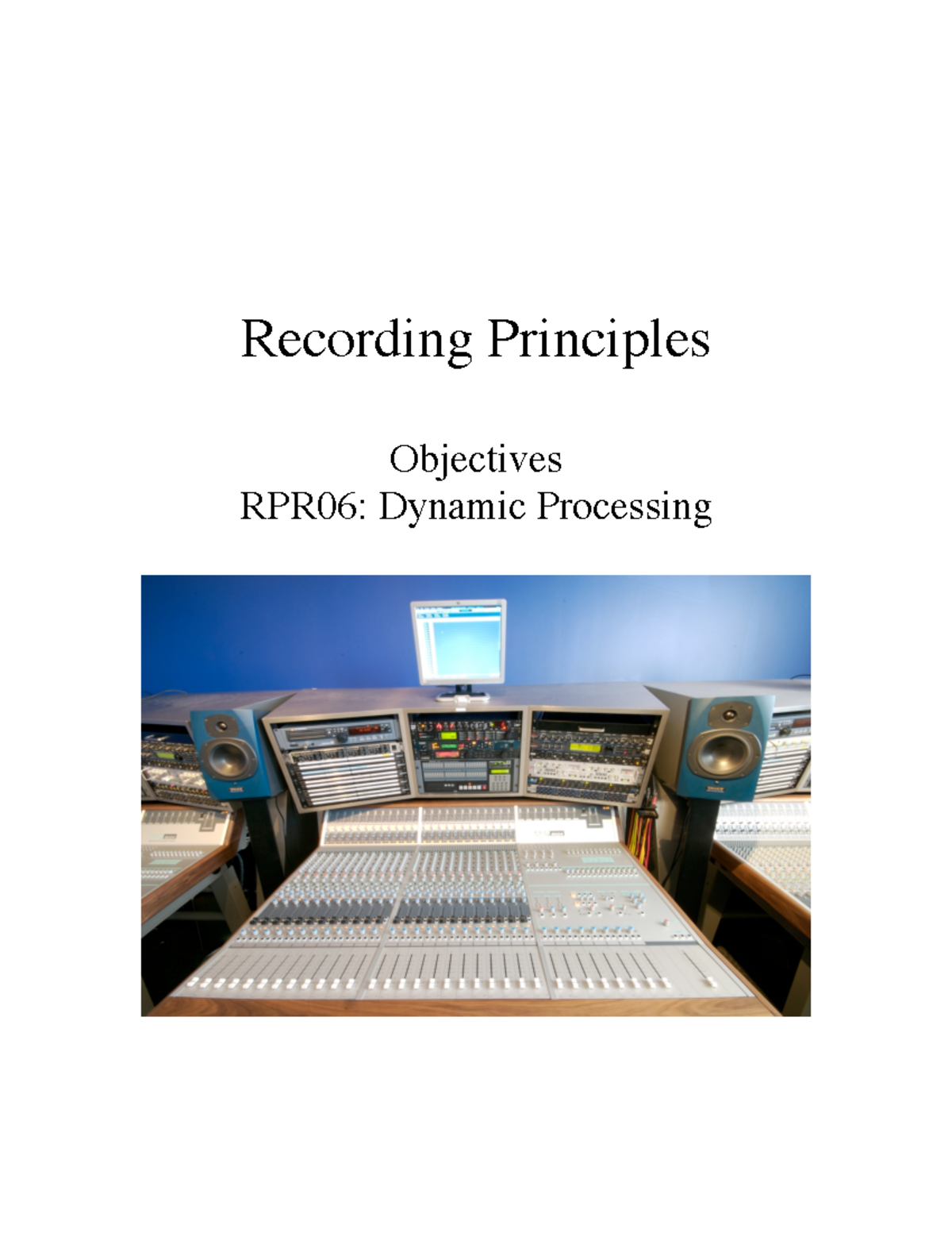 RPR06 Lab - Guide for navigating analogue dynamic processing ...